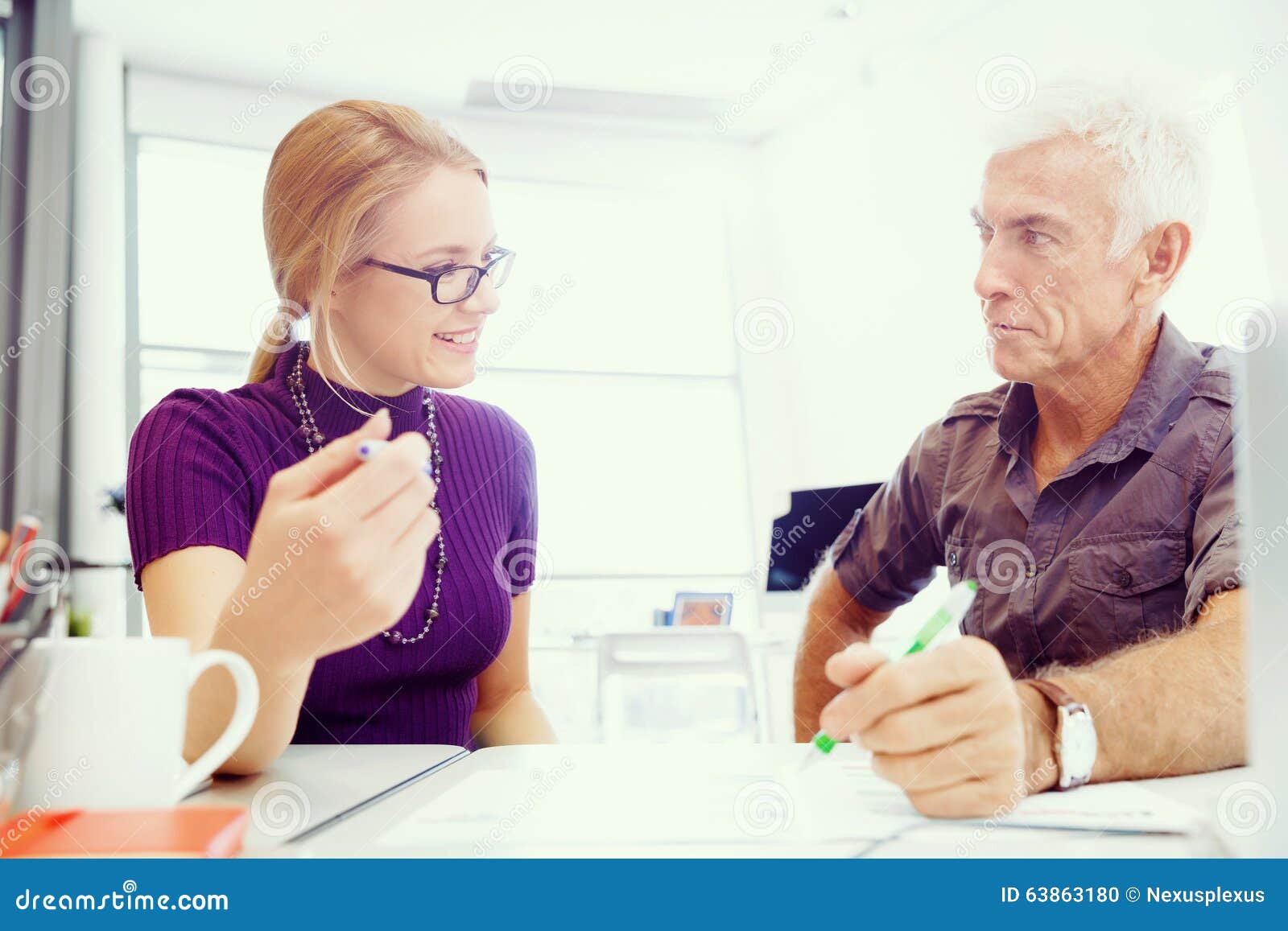 Co-workers Working Together Stock Photo - Image of project, caucasian ...