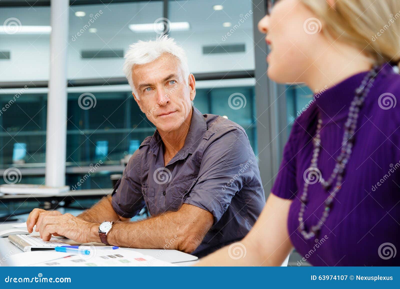 Co-workers Working Together Stock Image - Image of businesswoman, girl ...