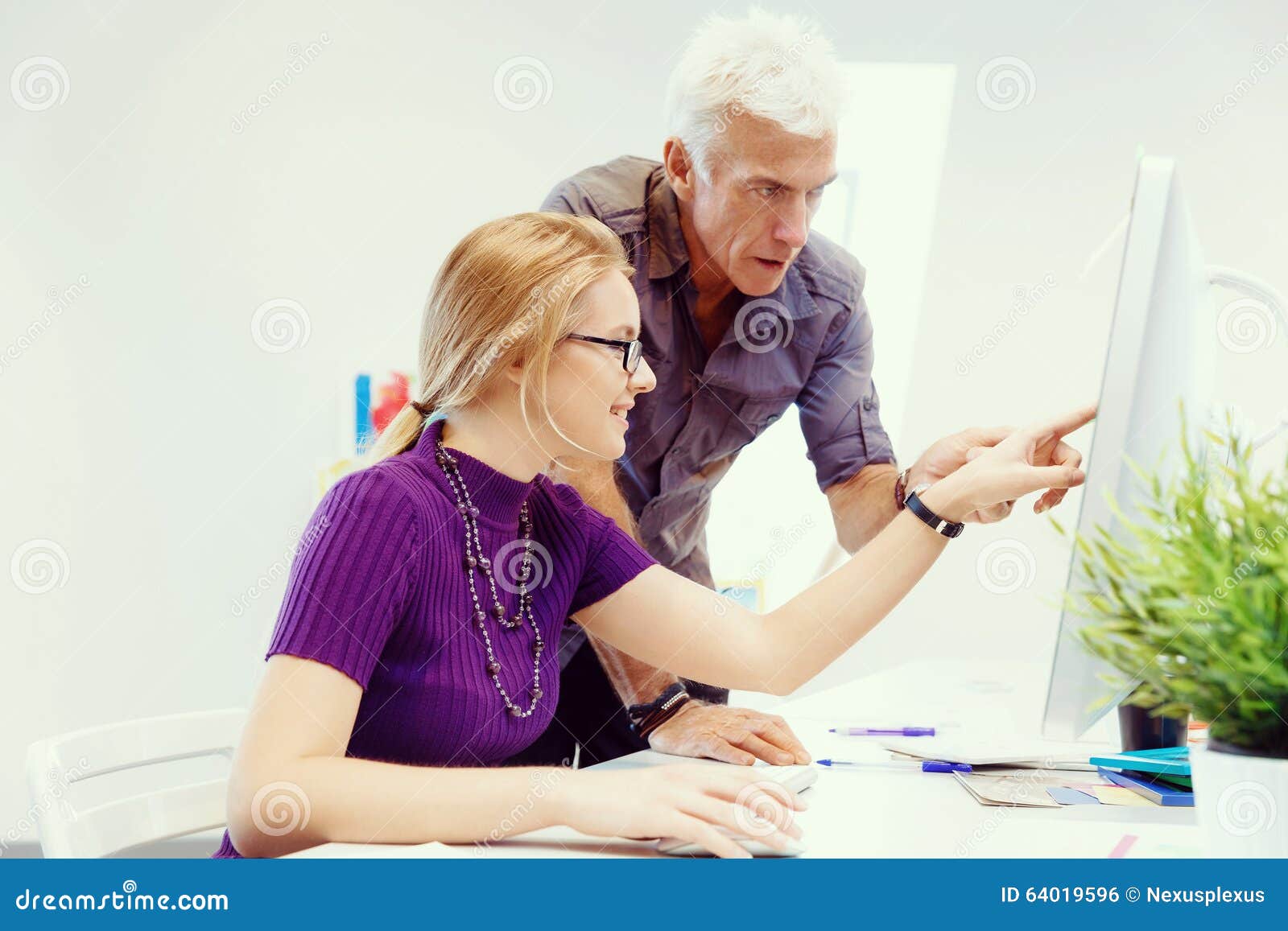 Co-workers Working Together Stock Photo - Image of strategy, teamwork ...