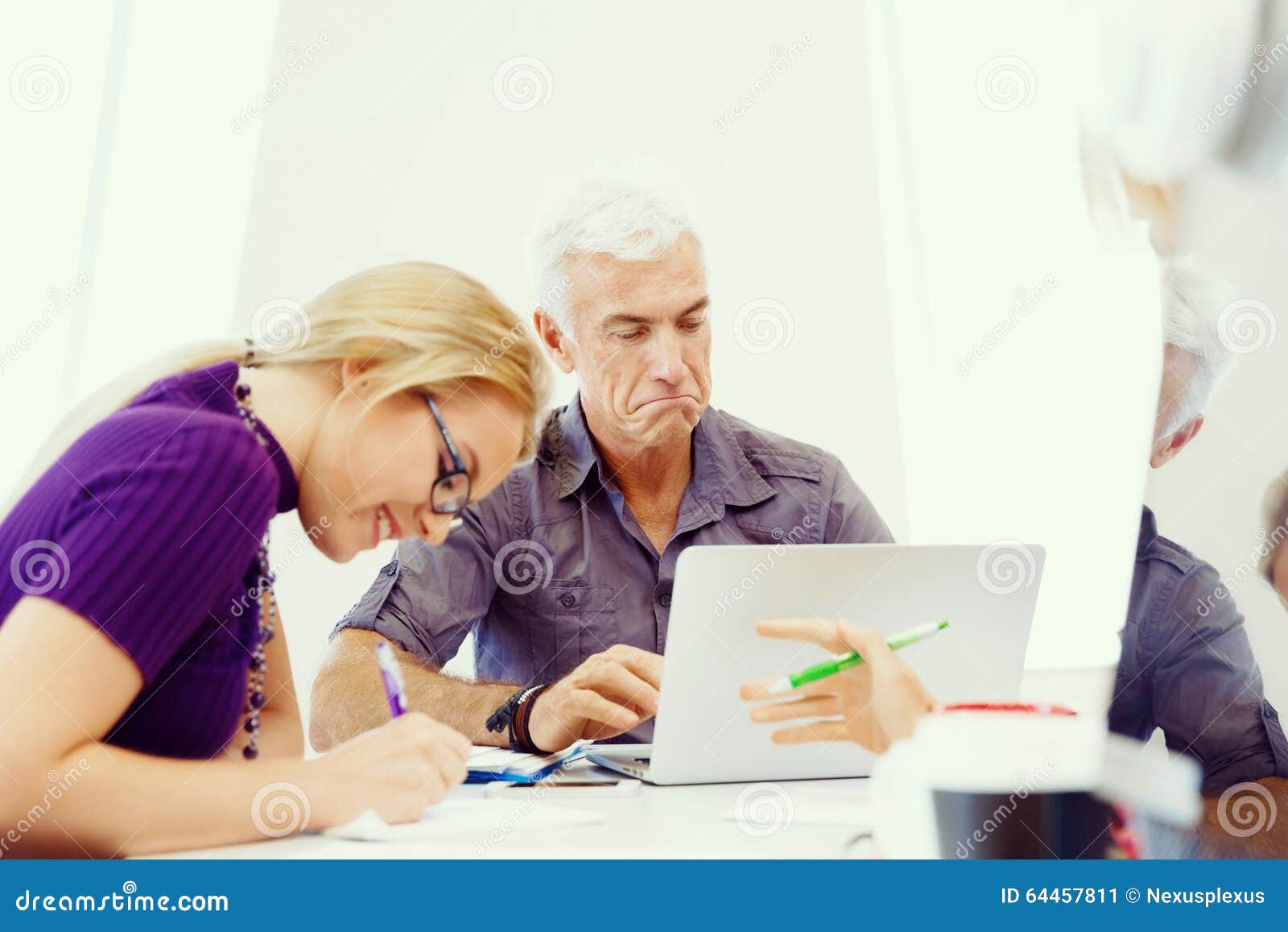 Co-workers Working Together Stock Image - Image of team, desk: 64457811