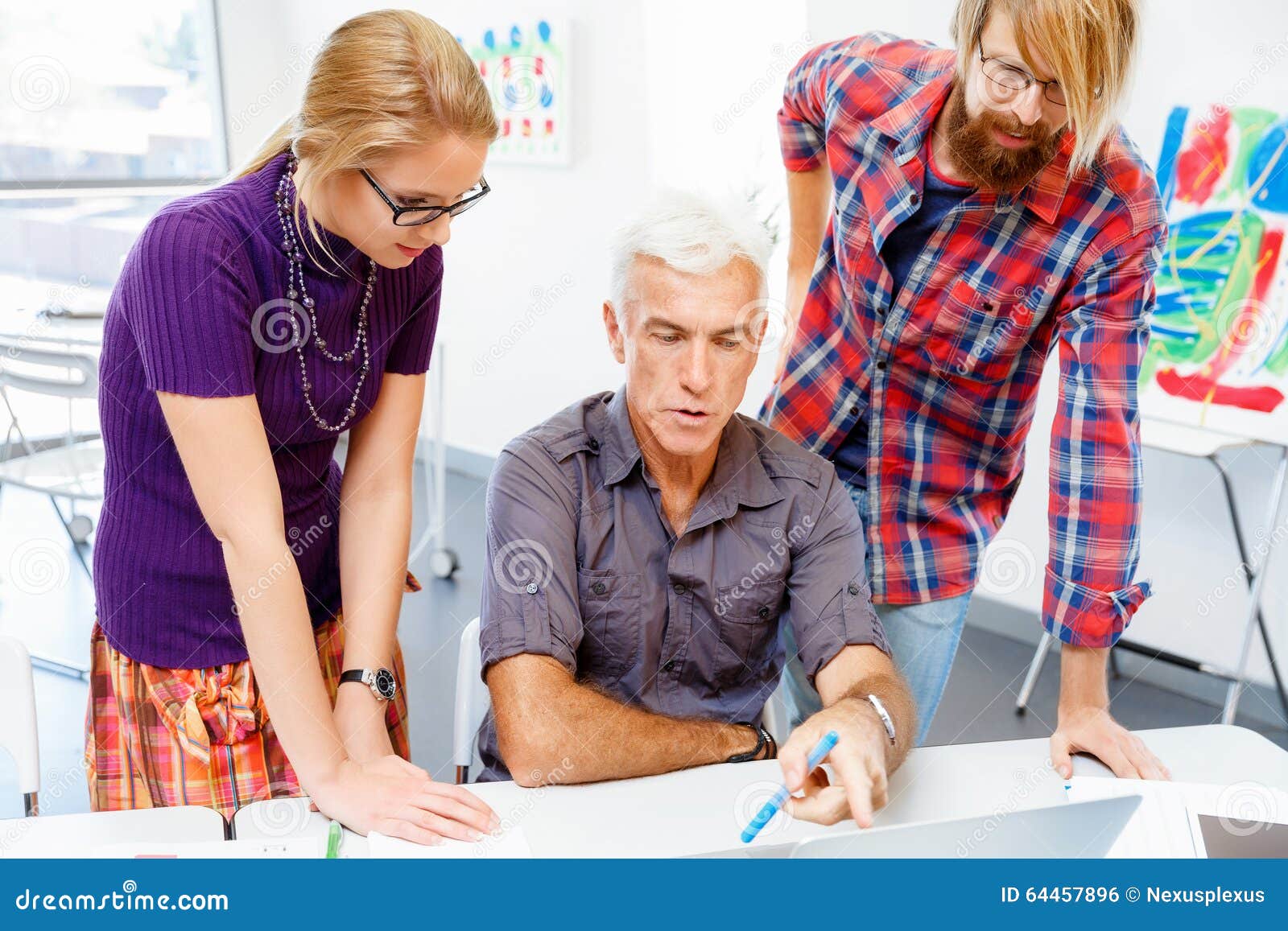Co-workers Working Together Stock Photo - Image of people, designer ...