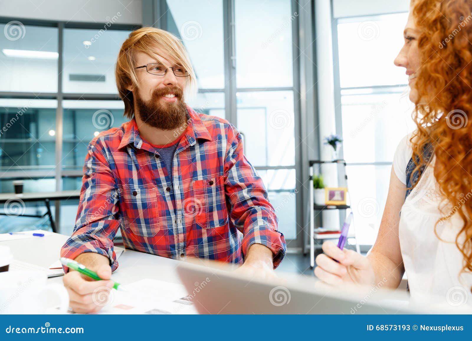 Co-workers Working Together Stock Image - Image of 2530, budget: 68573193