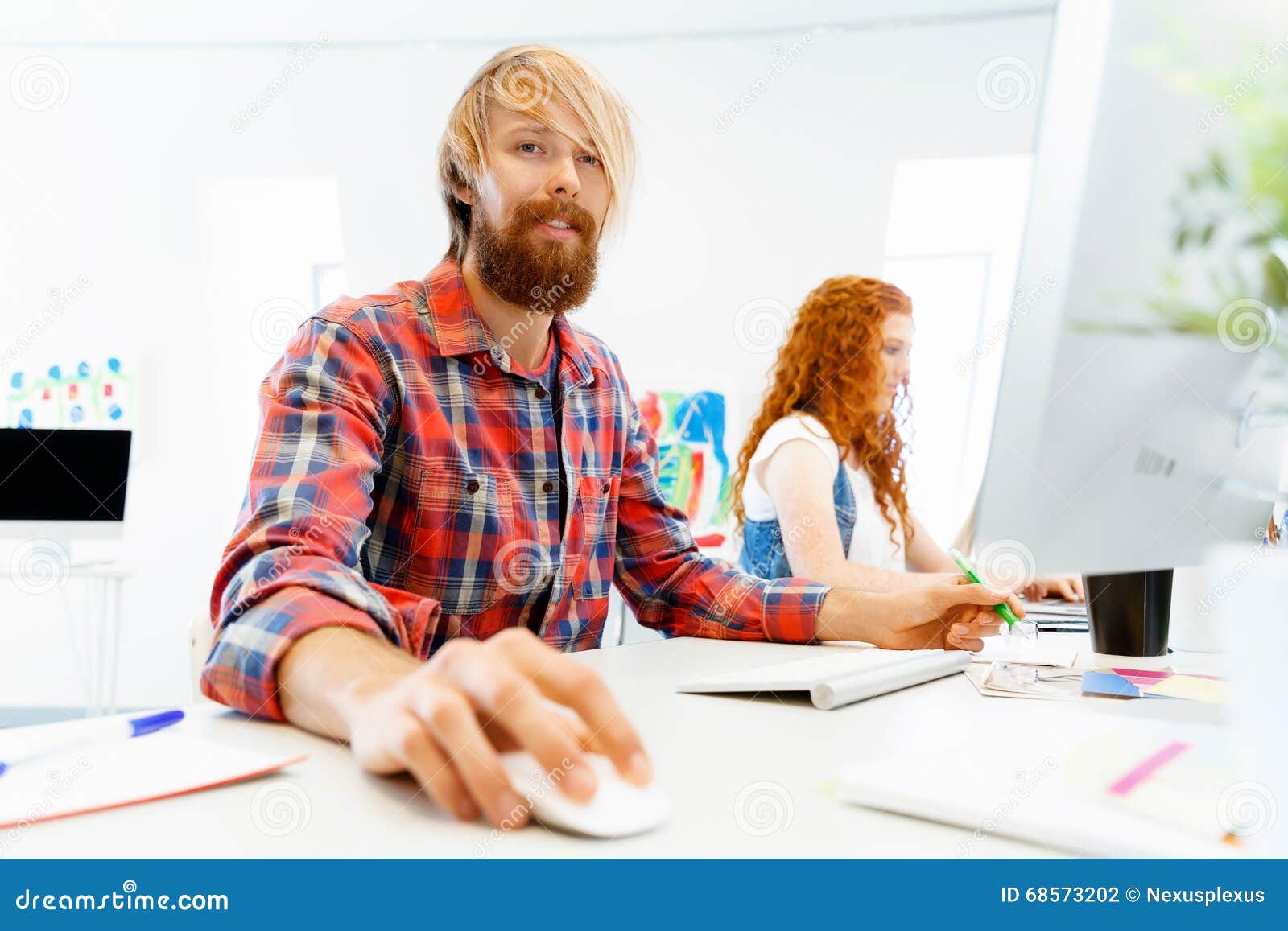 Co-workers Working Together Stock Photo - Image of teamwork, colleagues ...