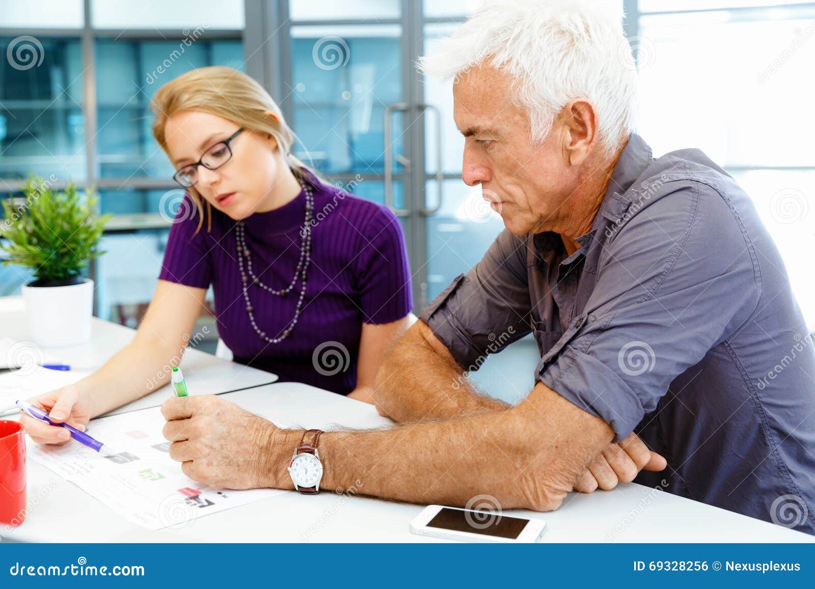 Co-workers Working Together Stock Photo - Image of occupation ...