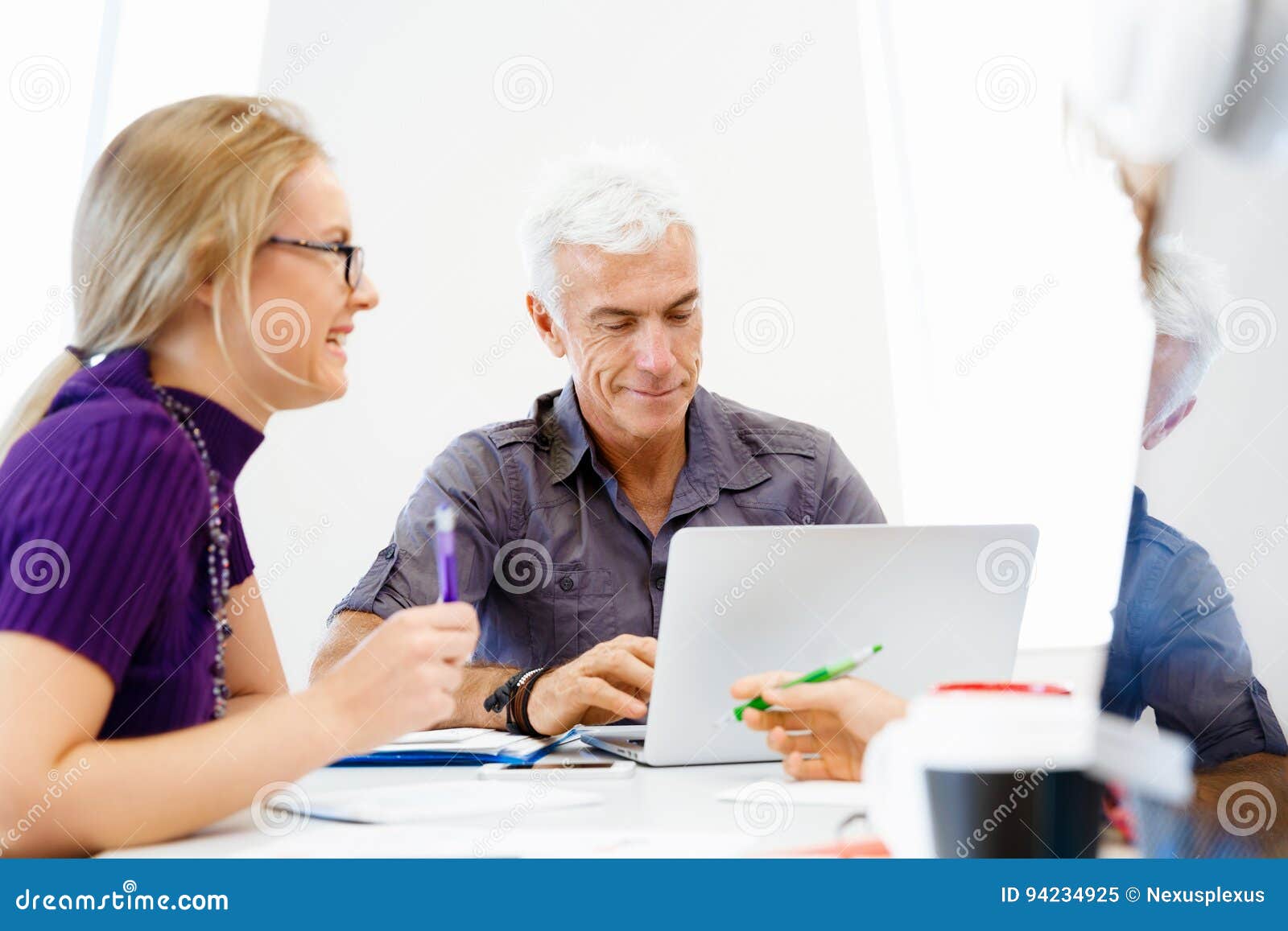 Co-workers Working Together Stock Image - Image of occupation, 2530: ...
