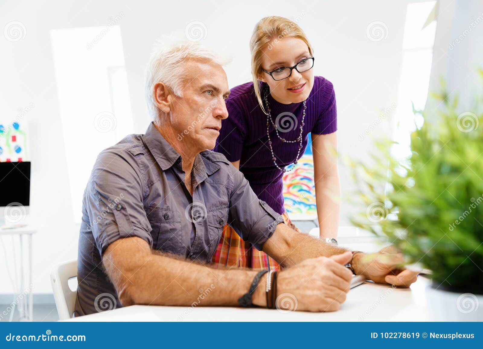 Co-workers Working Together Stock Image - Image of businessman, people ...