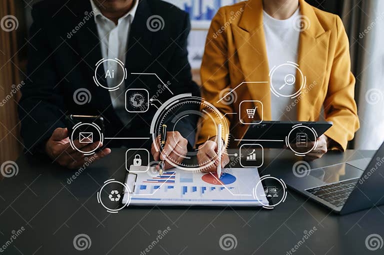 Co Working Process, Team Working.Coding Software Developer Work with AR ...