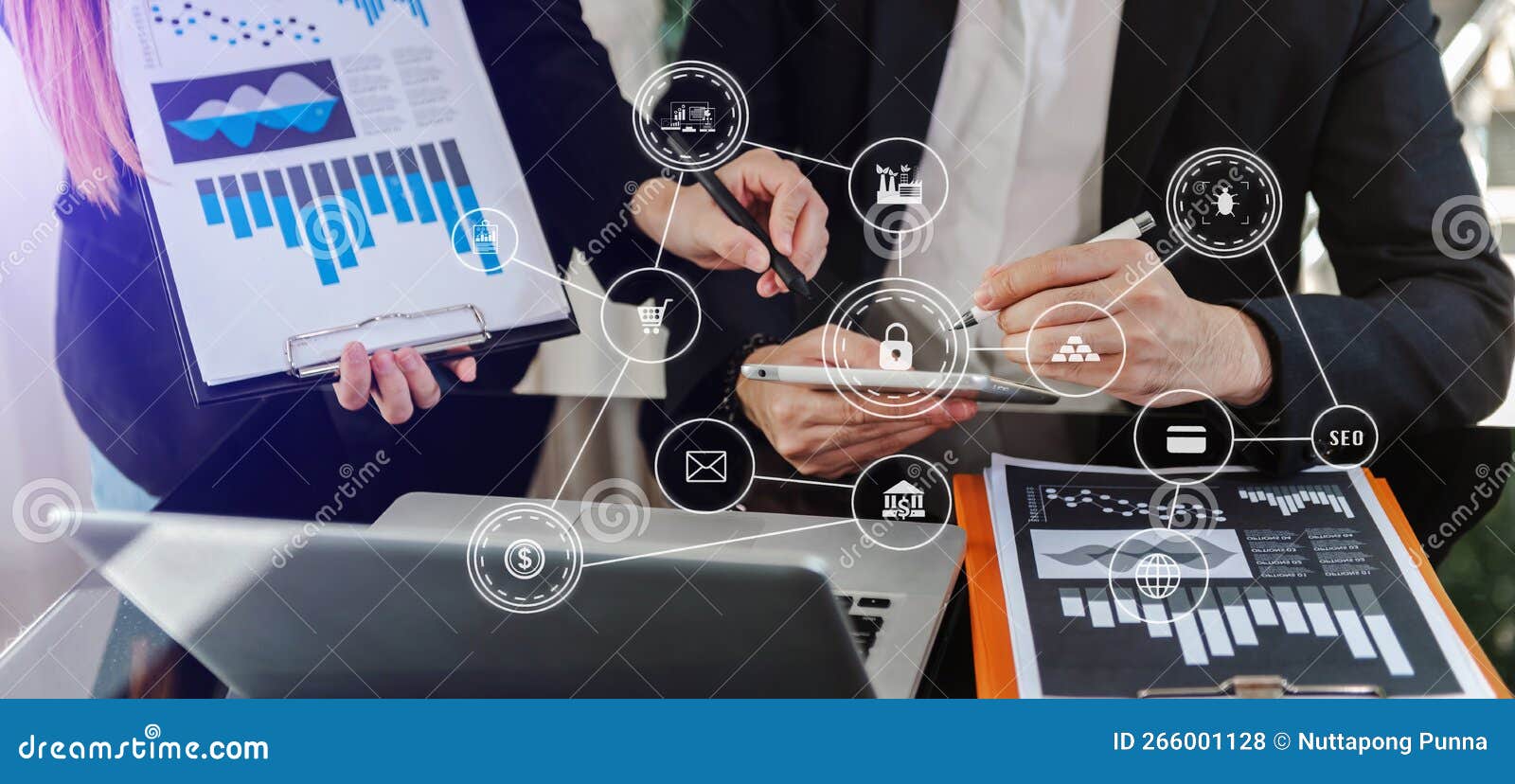 Co Working Process, Team Working.Coding Software Developer Work with AR ...