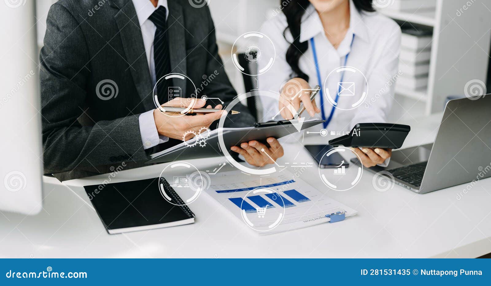 Co Working Process, Team Working.Coding Software Developer Work with AR ...