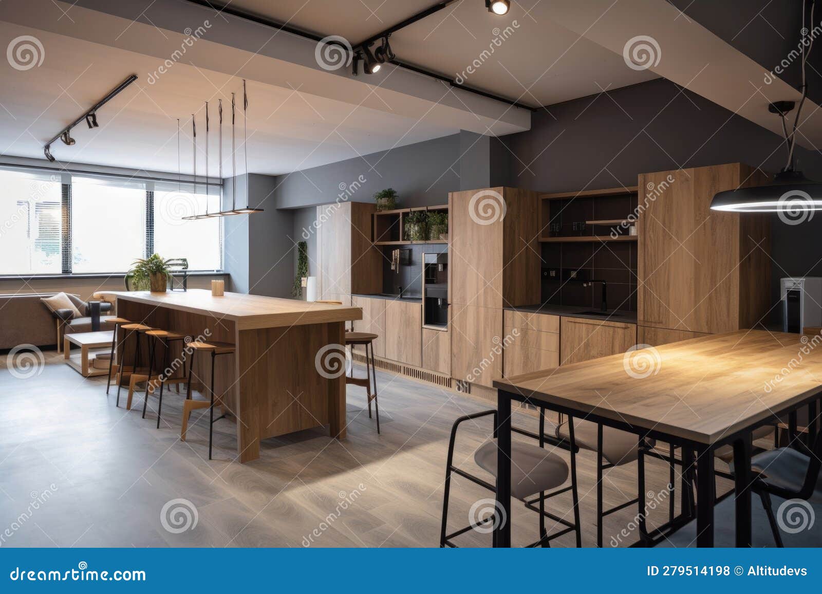 Co-working Space with Communal Kitchen and Conference Rooms for Team ...