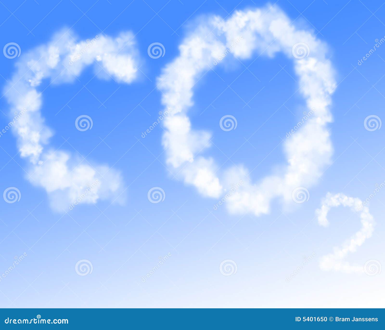 Co2 in blue sky stock illustration. Illustration of green - 5401650