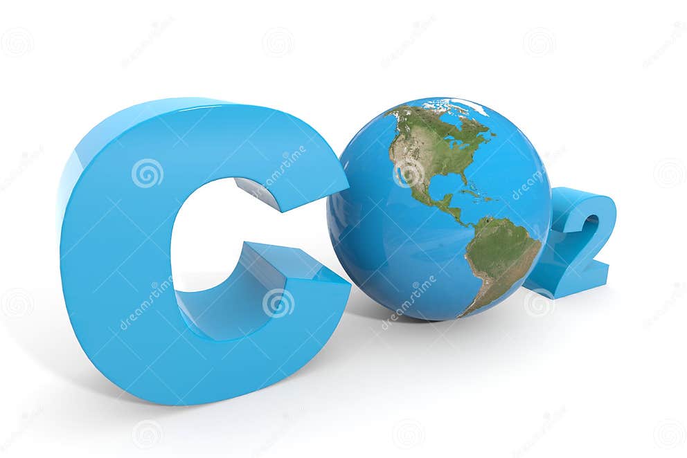 CO2 with earth globe. stock illustration. Illustration of oxygen - 23555745