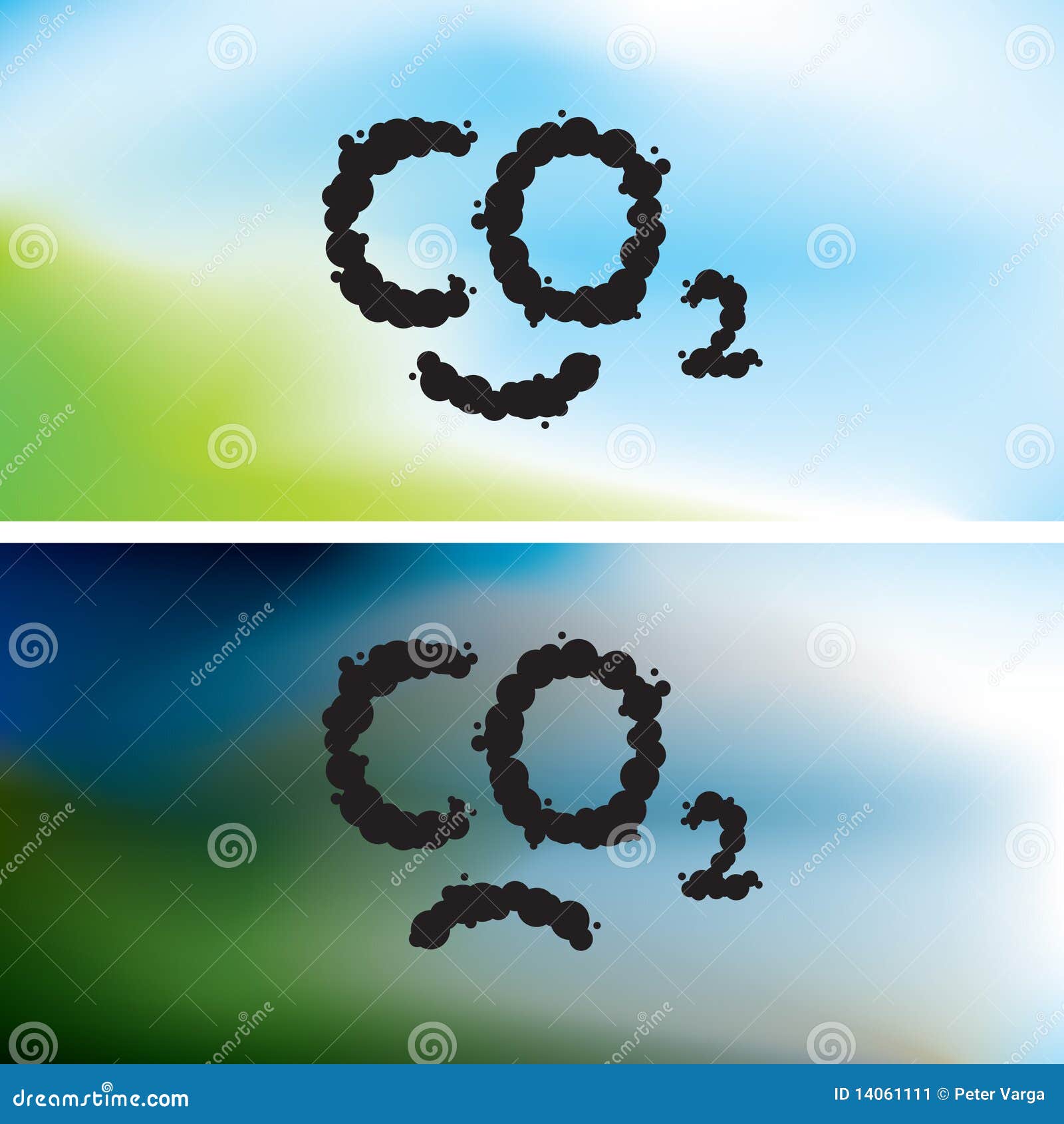 CO2 Written As a Smoke Clouds Stock Vector - Illustration of smile ...