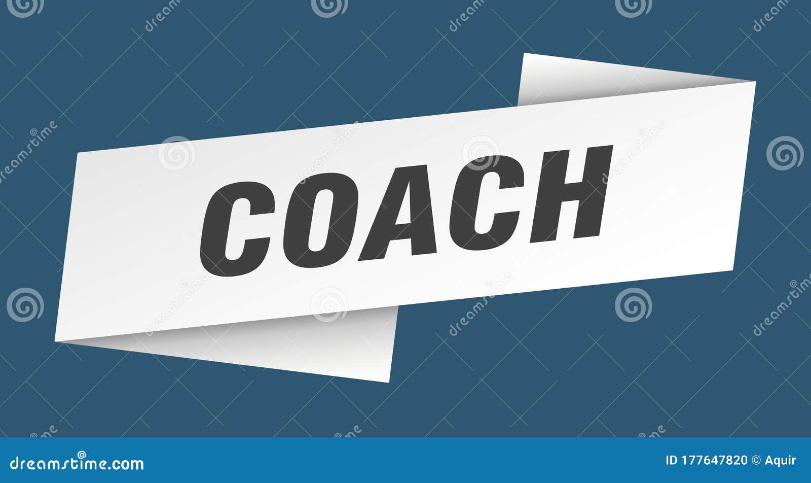Coach Banner Template. Coach Ribbon Label Stock Vector - Illustration ...