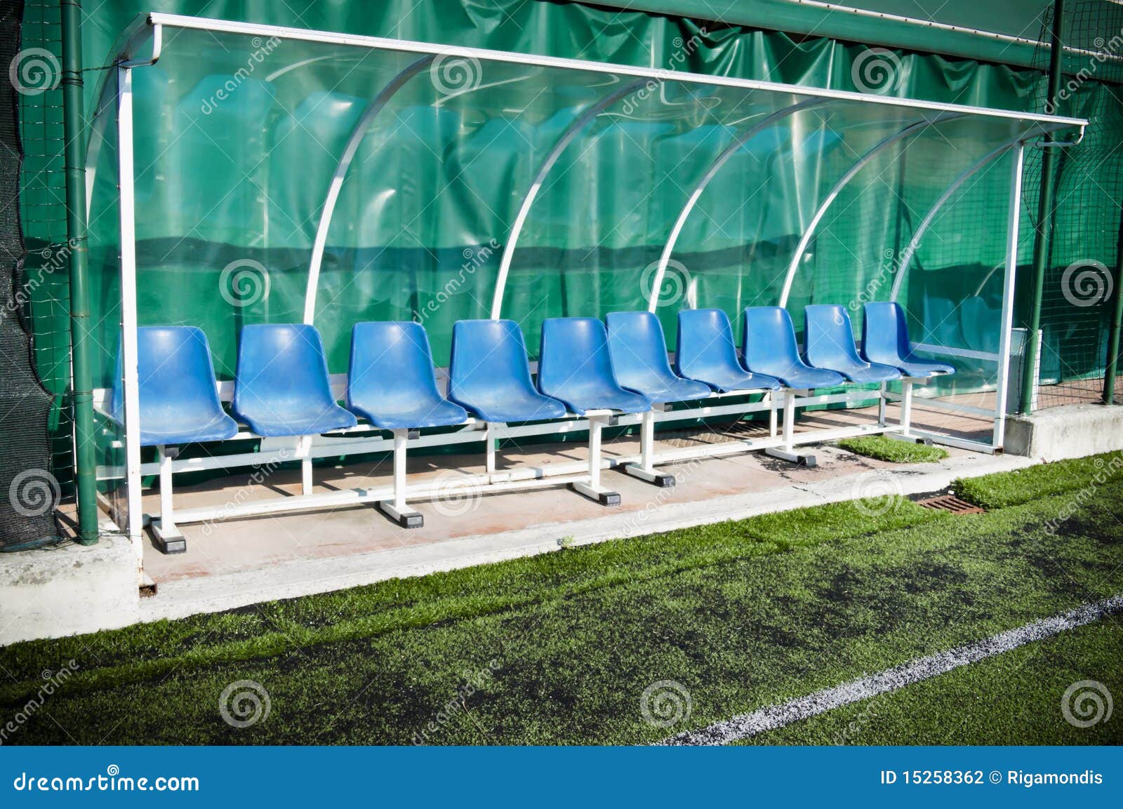 Coach benches stock photo. Image of coaching, place, chair - 15258362