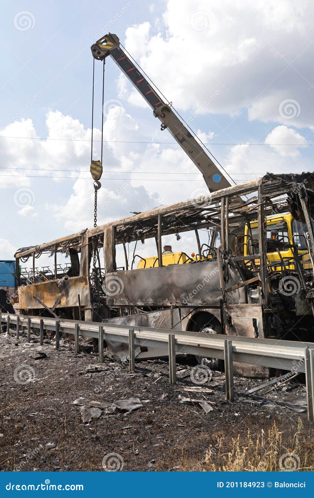 Coach Burnt stock image. Image of autobus, salvage, burnt - 201184923