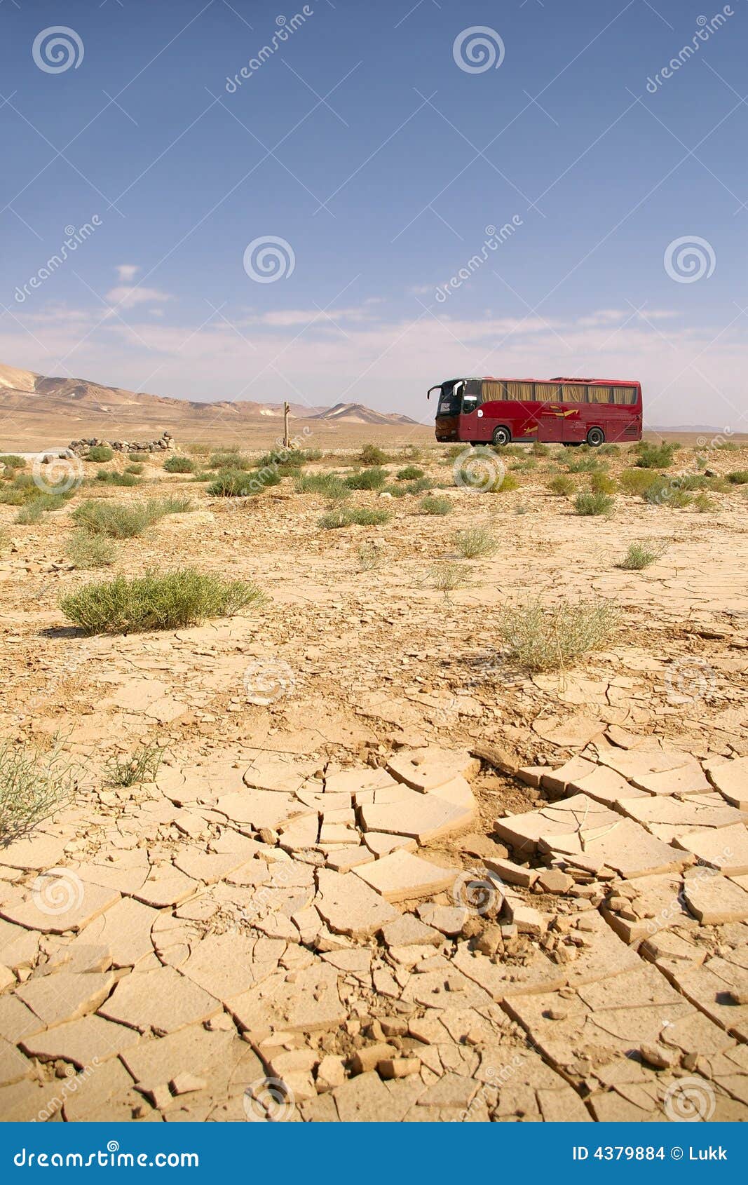 Coach bus in desert stock photo. Image of travel, road - 4379884