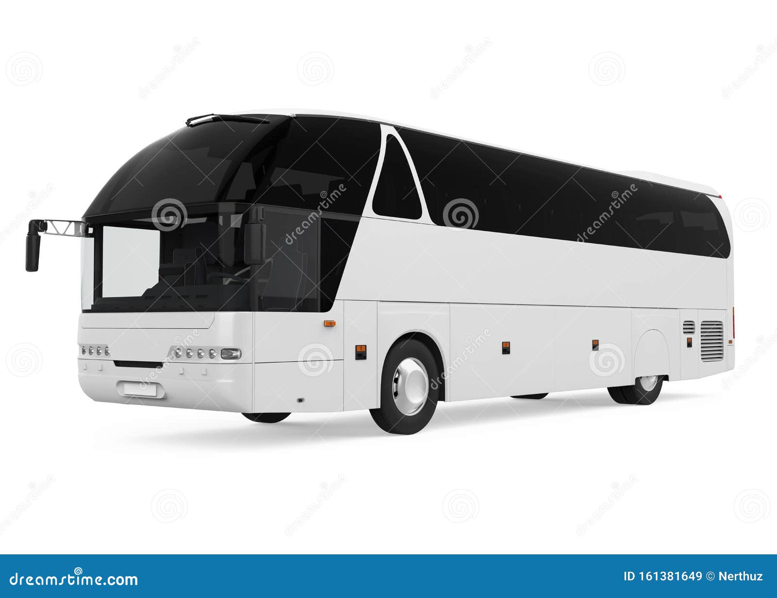 Coach Bus Isolated stock illustration. Illustration of passenger ...