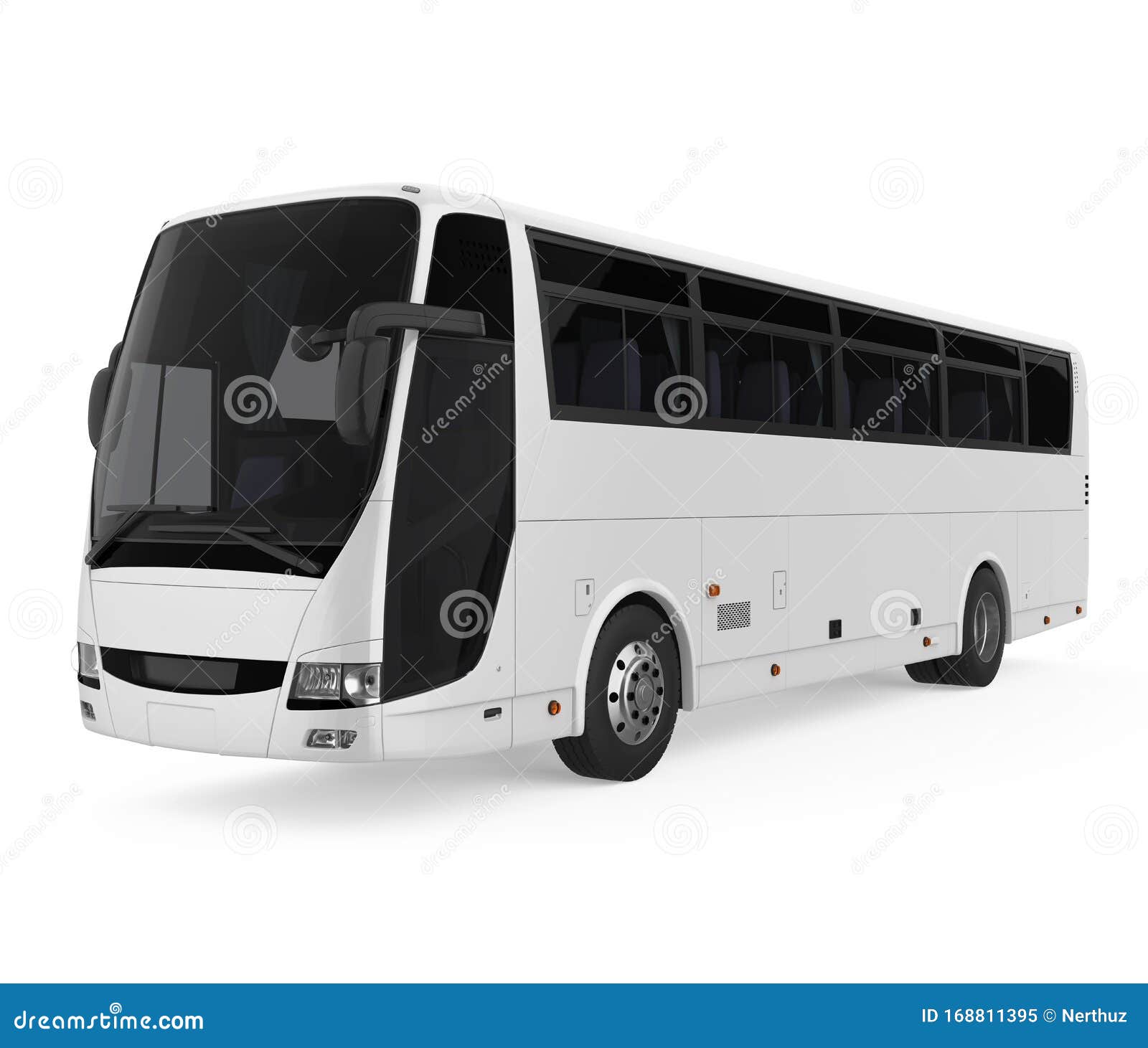 Coach Bus Isolated stock illustration. Illustration of passenger ...
