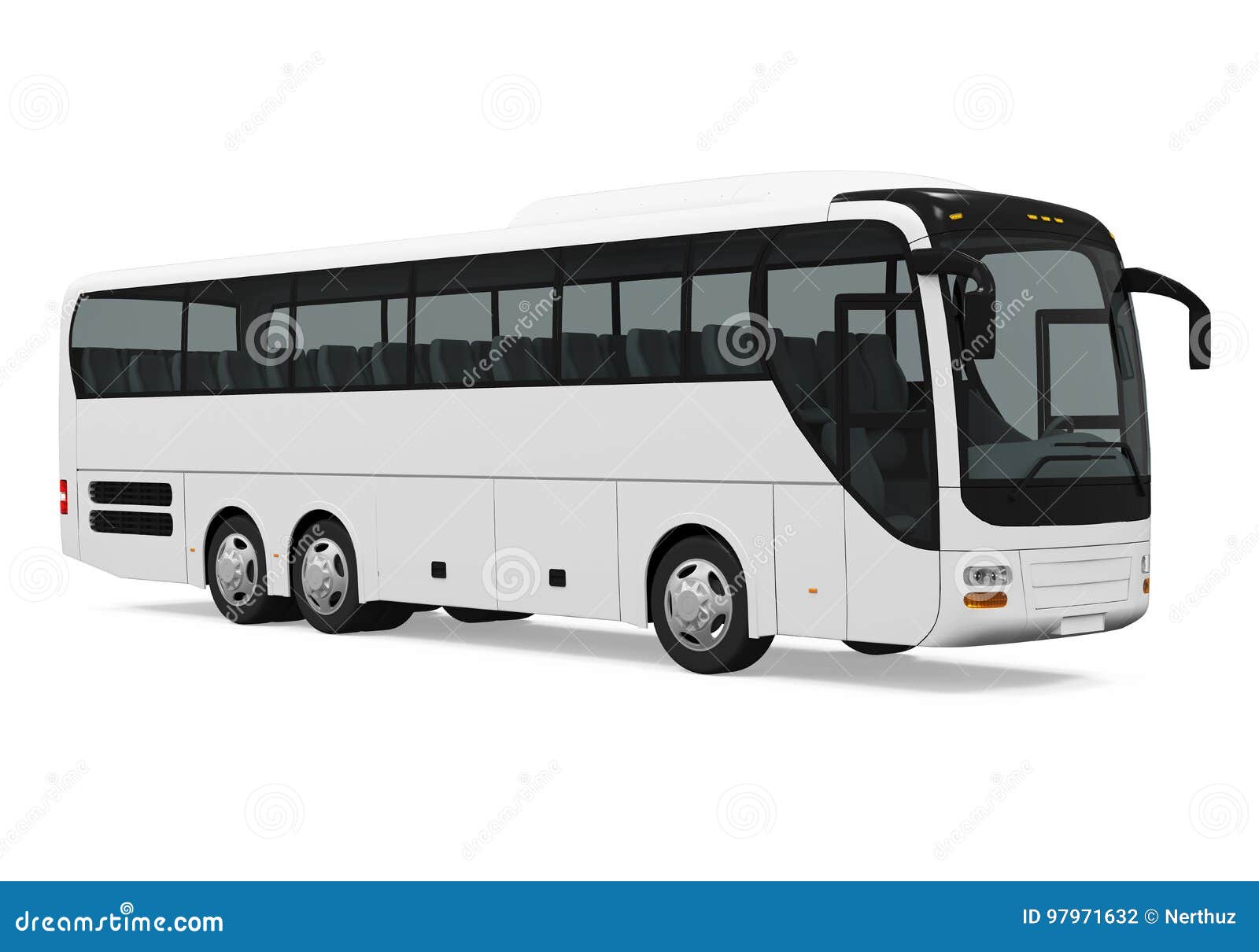 Coach Bus Isolated stock illustration. Illustration of public - 97971632