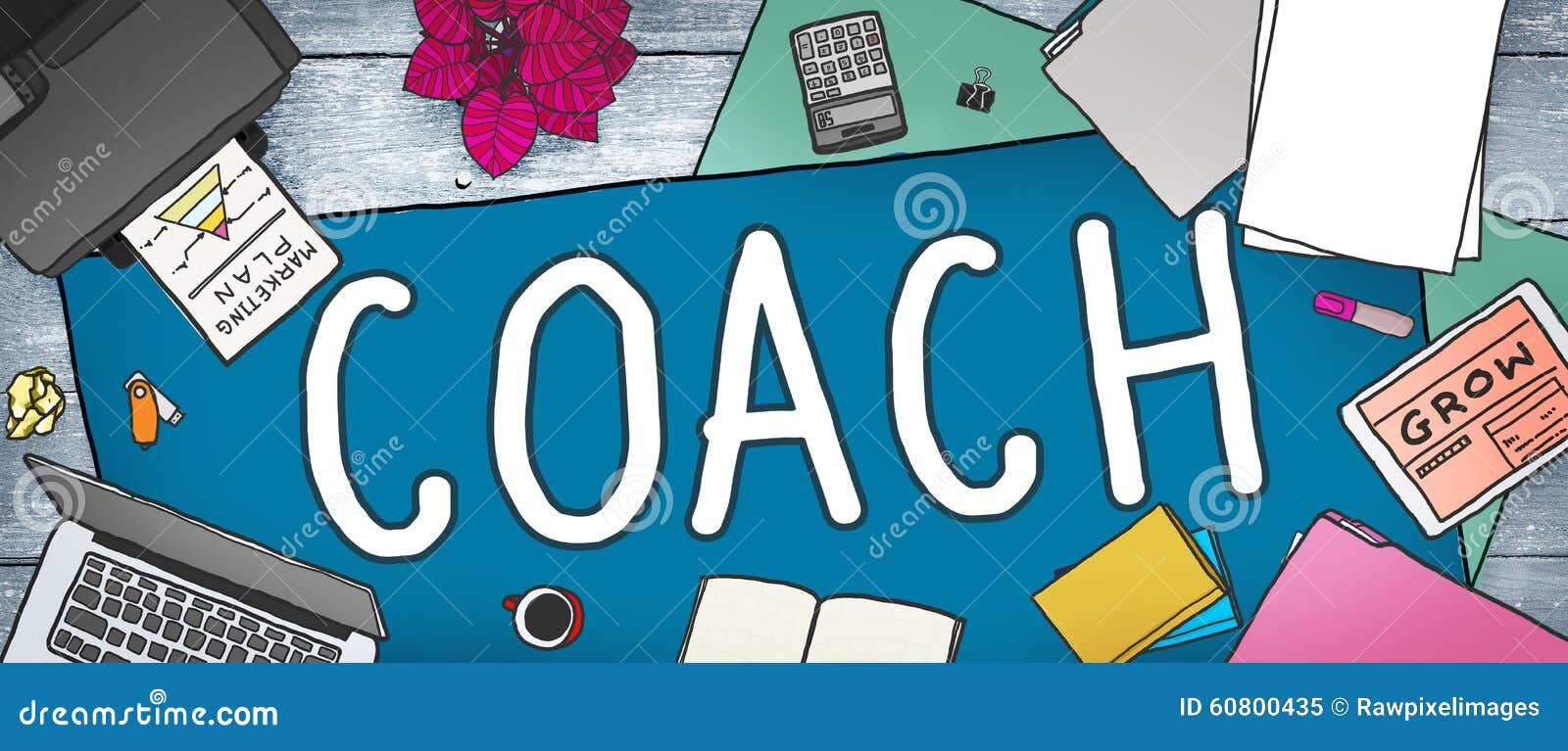 Coach Coaching Guide Instructor Leader Manager Tutor Concept Stock ...