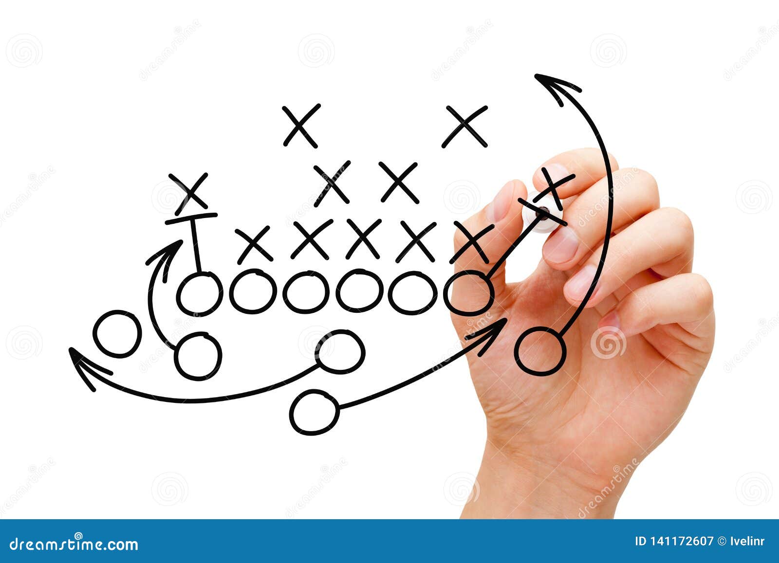 Coach Drawing American Football Playbook Strategy Stock Image - Image ... Coach Drawing American Football Playbook Strategy Stock Image - Image ...