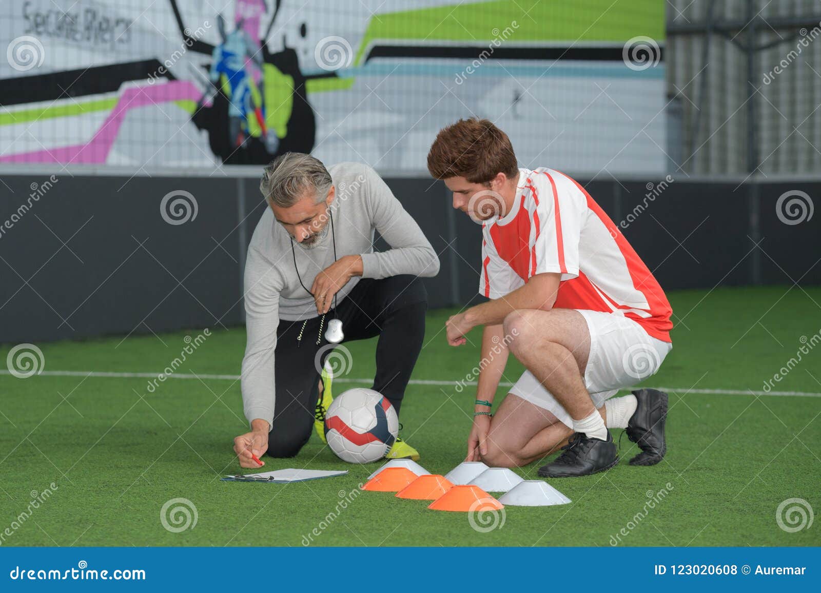 Coach Drawing Soccer Field And Plan Royalty-Free Stock Image ...