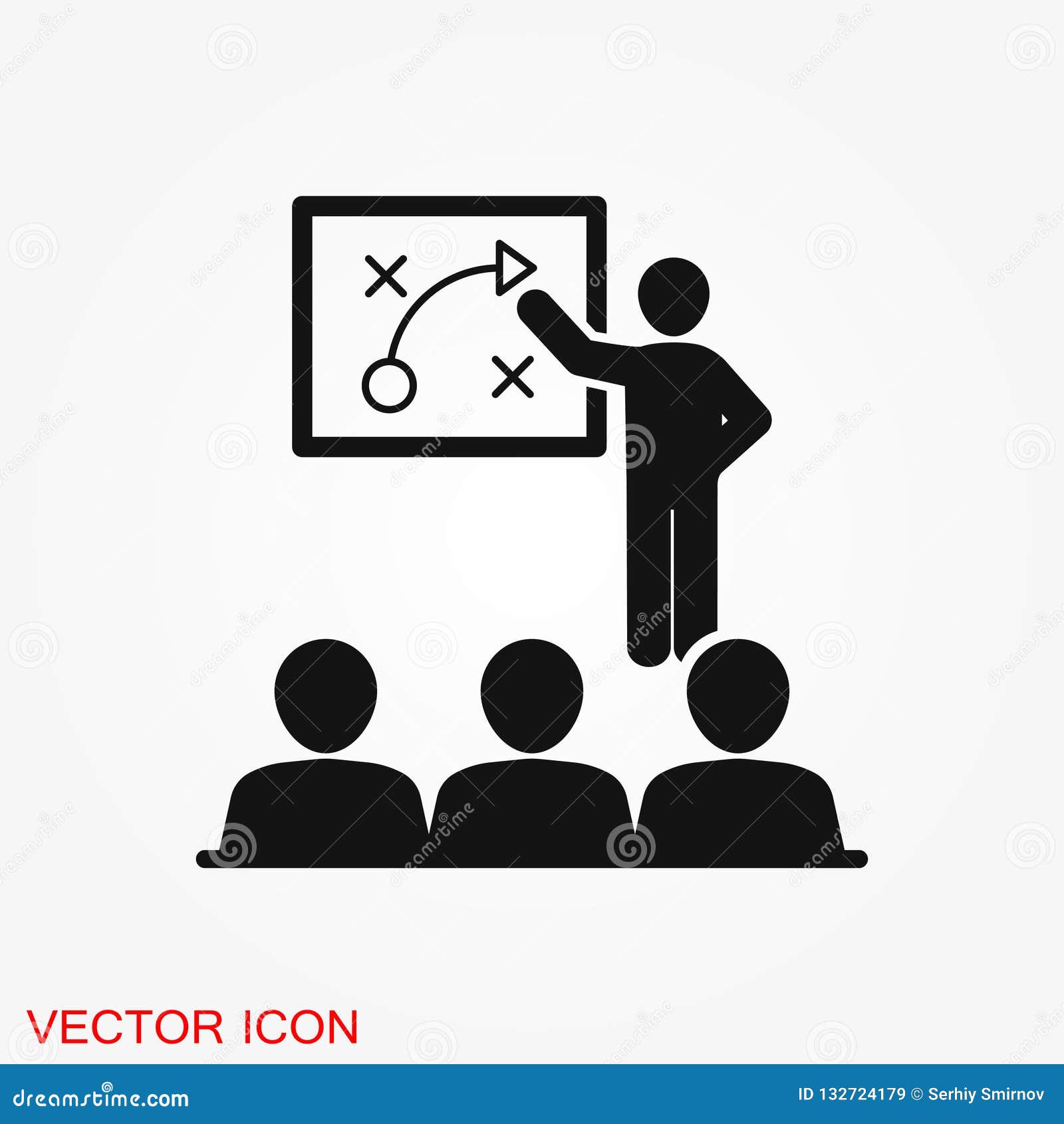 Coach Icon, Banner Coaching Concept, Vector Logo Stock Illustration ...