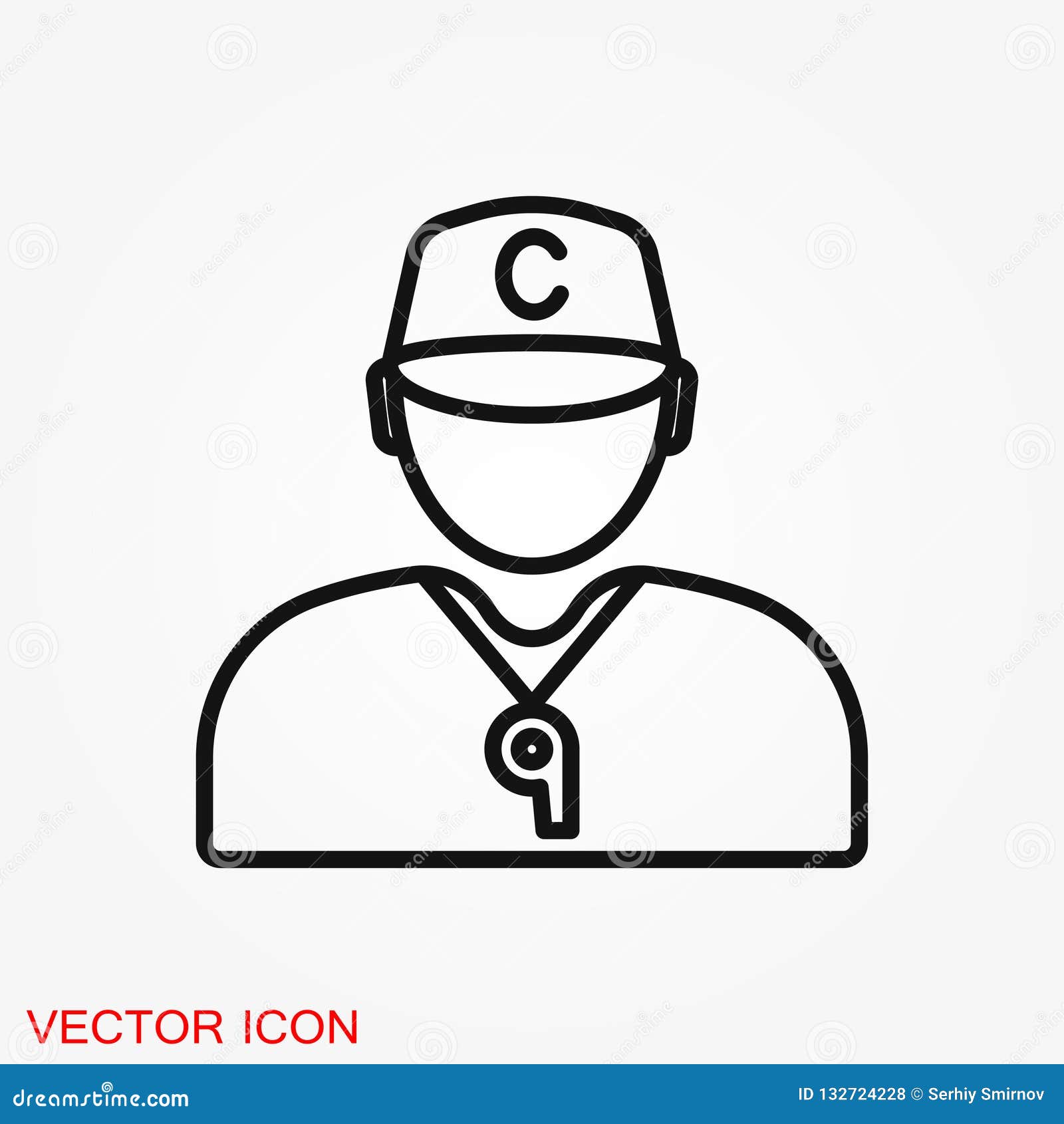 Coach Icon, Banner Coaching Concept, Vector Logo Stock Illustration ...