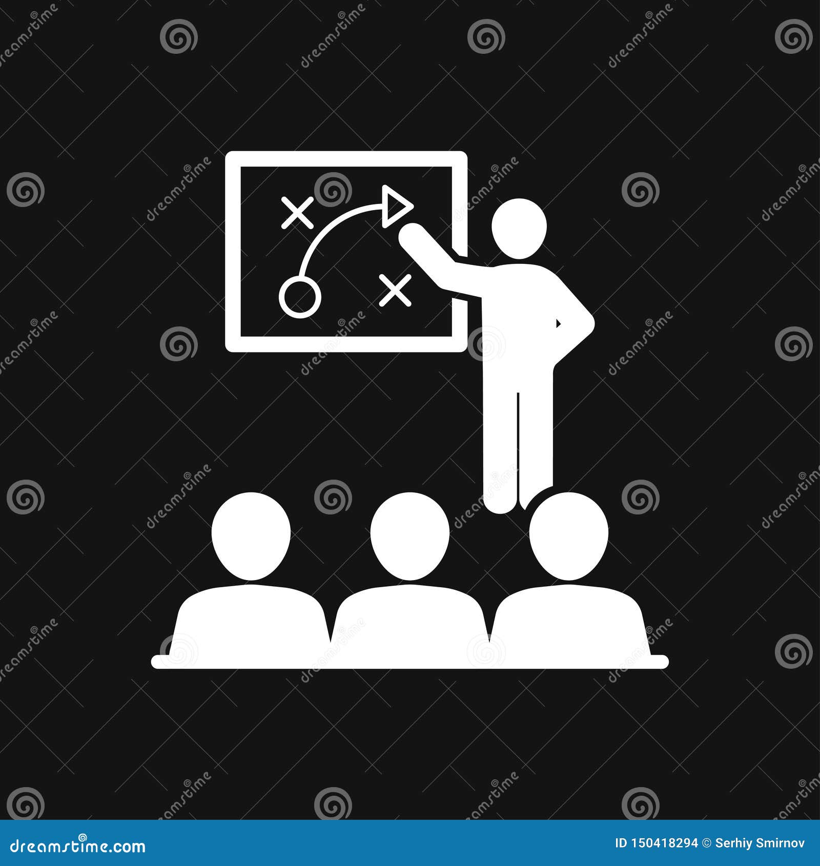 Coach Icon, Banner Coaching Concept, Vector Logo Stock Illustration ...