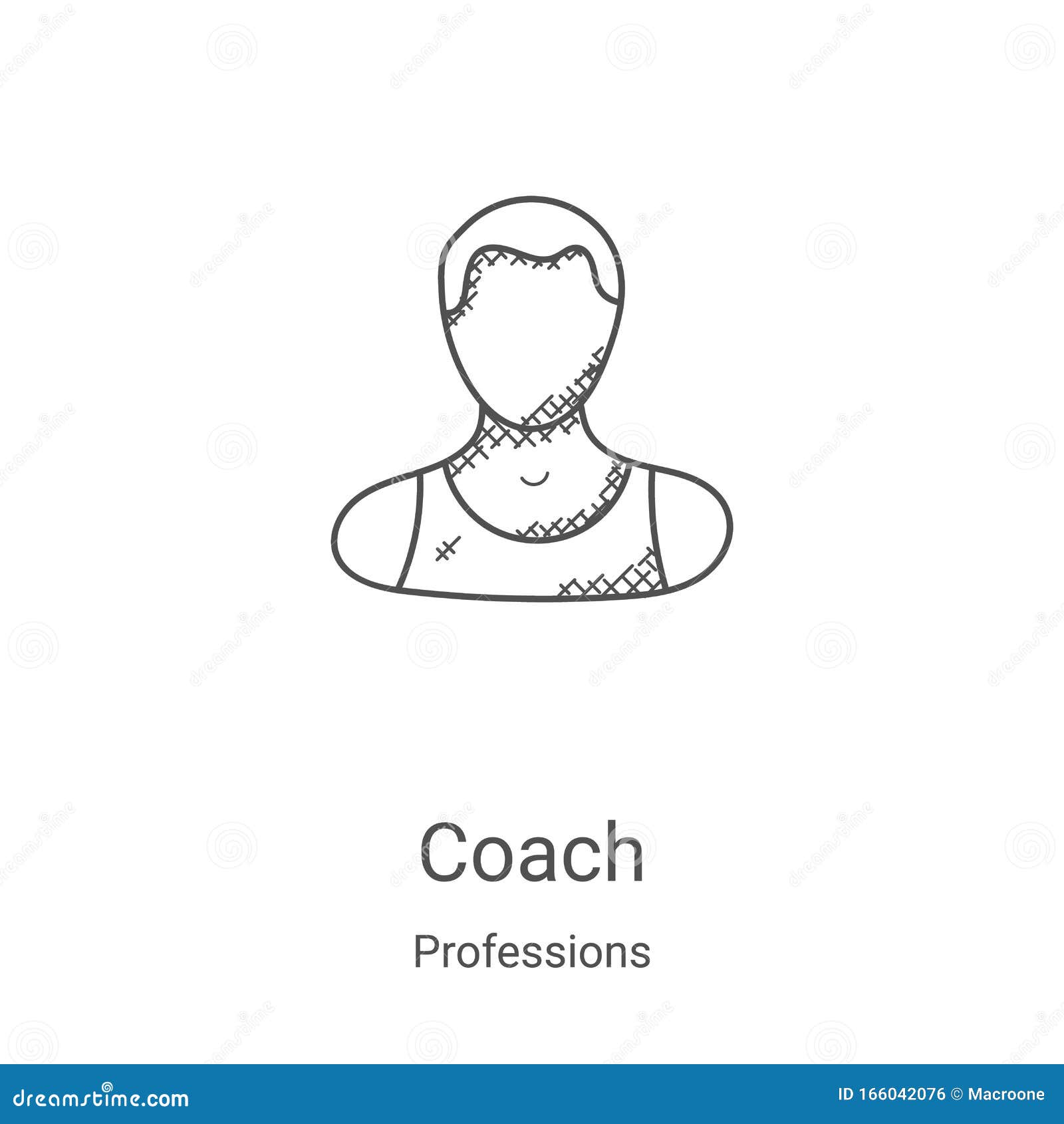 Coach Icon Vector from Professions Collection. Thin Line Coach Outline ...