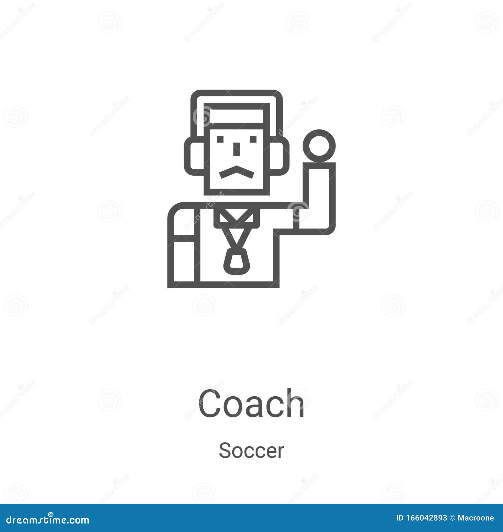 Coach Icon Vector from Soccer Collection. Thin Line Coach Outline Icon ...
