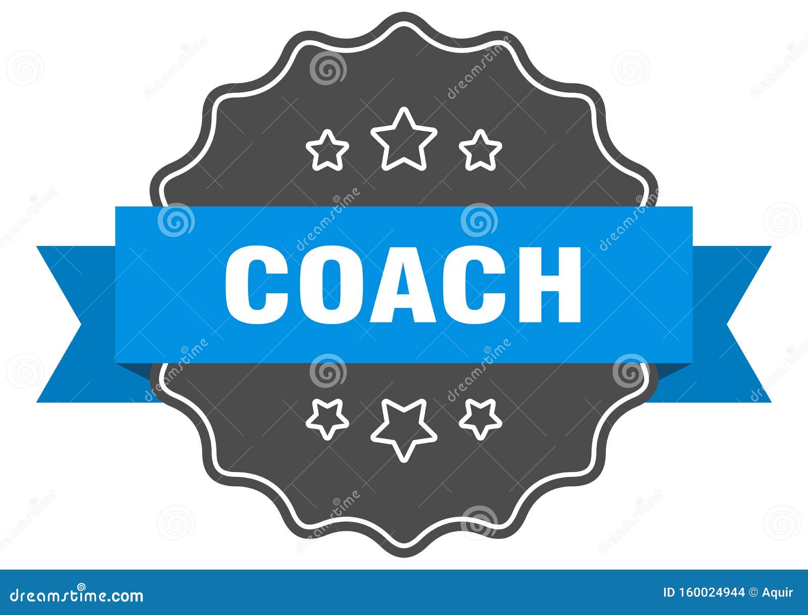 Coach label stock vector. Illustration of round, isolated - 160024944
