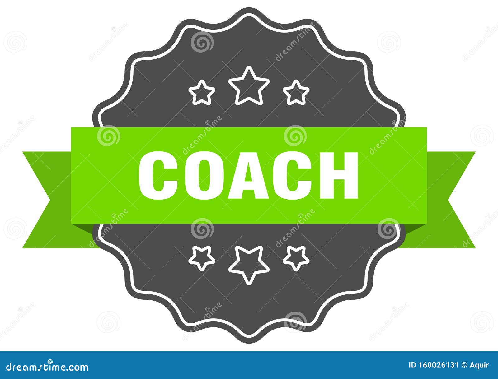 Coach label stock vector. Illustration of sticker, coach - 160026131