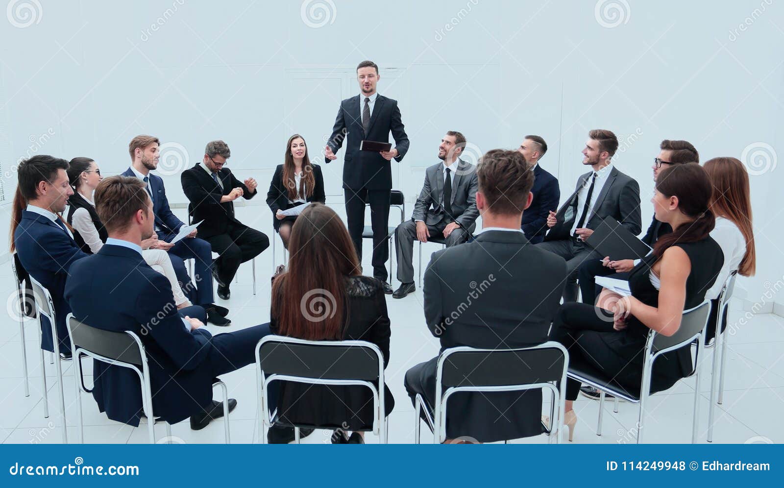 Coach Leads the Session with the Business Team. Stock Photo - Image of ...