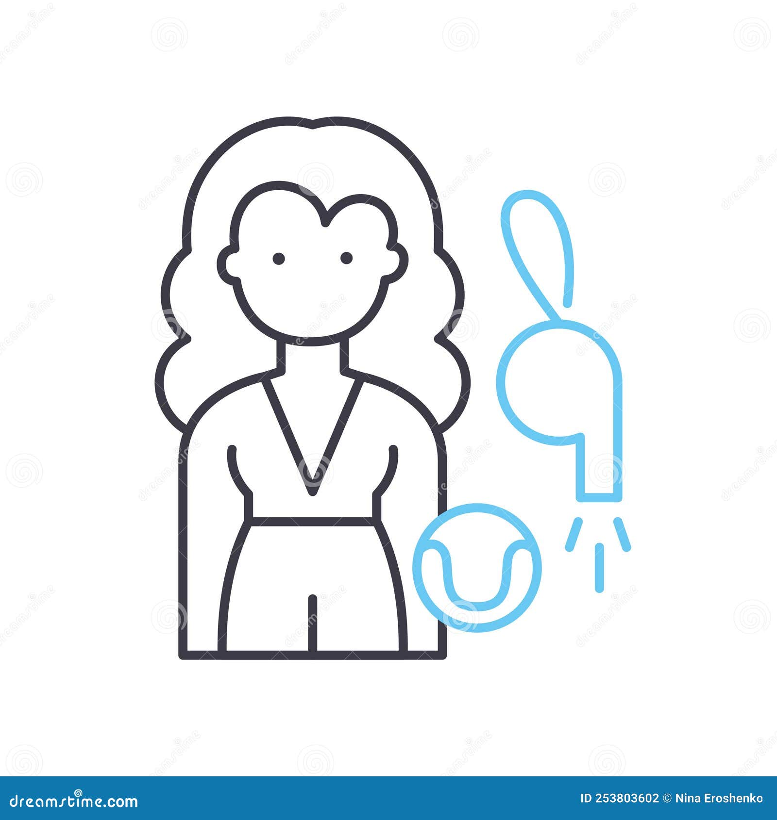 Coach Line Icon, Outline Symbol, Vector Illustration, Concept Sign ...