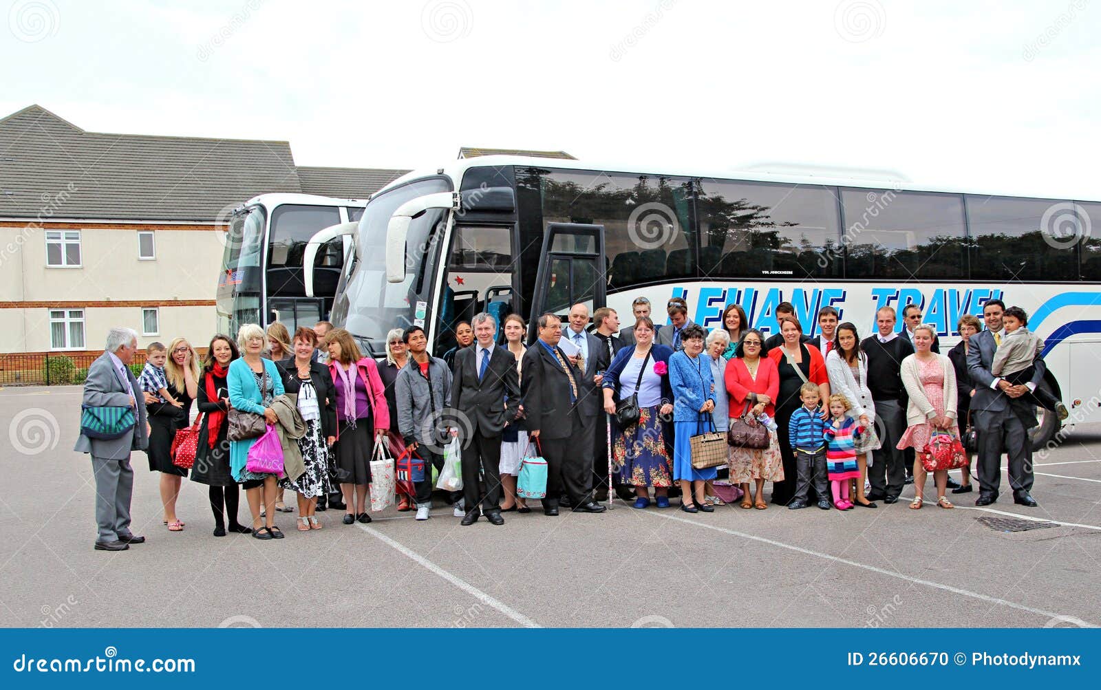 Coach party tourists editorial image. Image of buses - 26606670