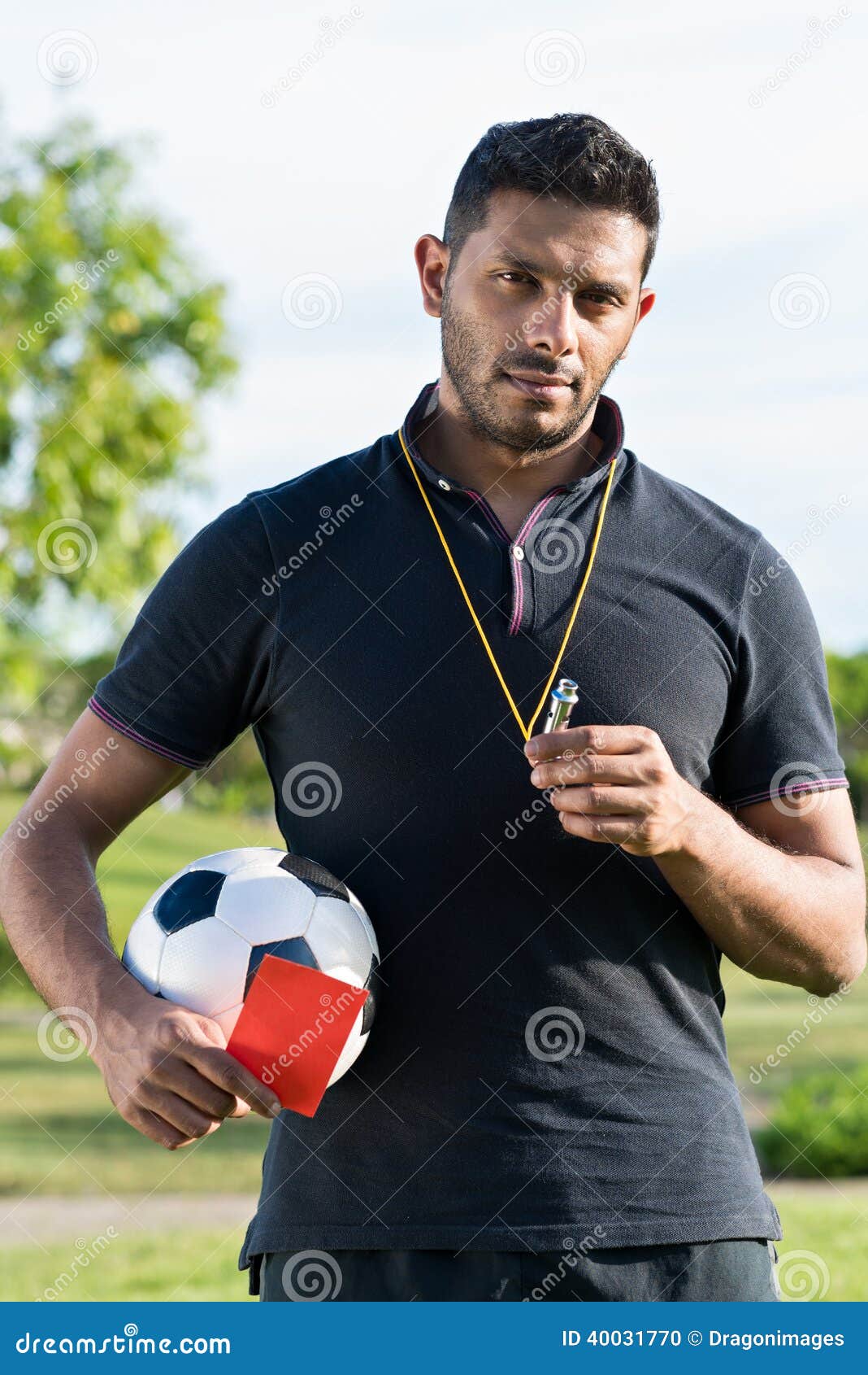 Coach stock photo. Image of brunet, look, field, masculinity - 40031770