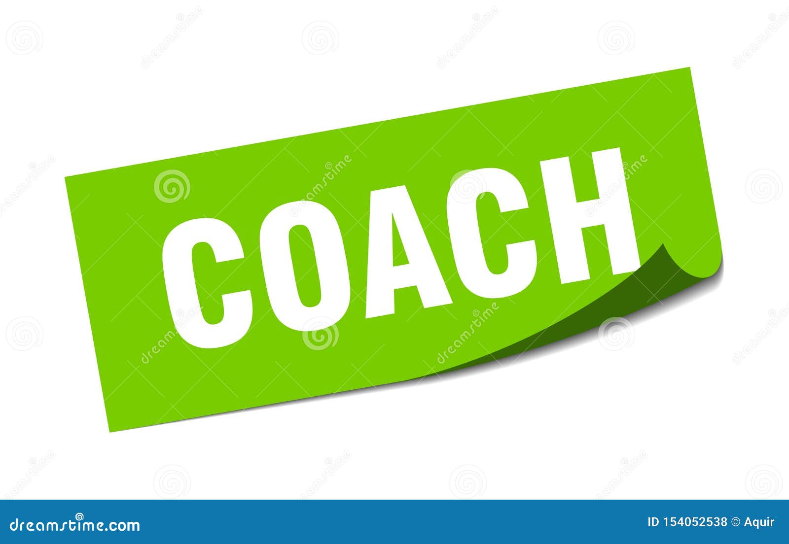 Coach sticker. stock vector. Illustration of badge, paper - 154052538