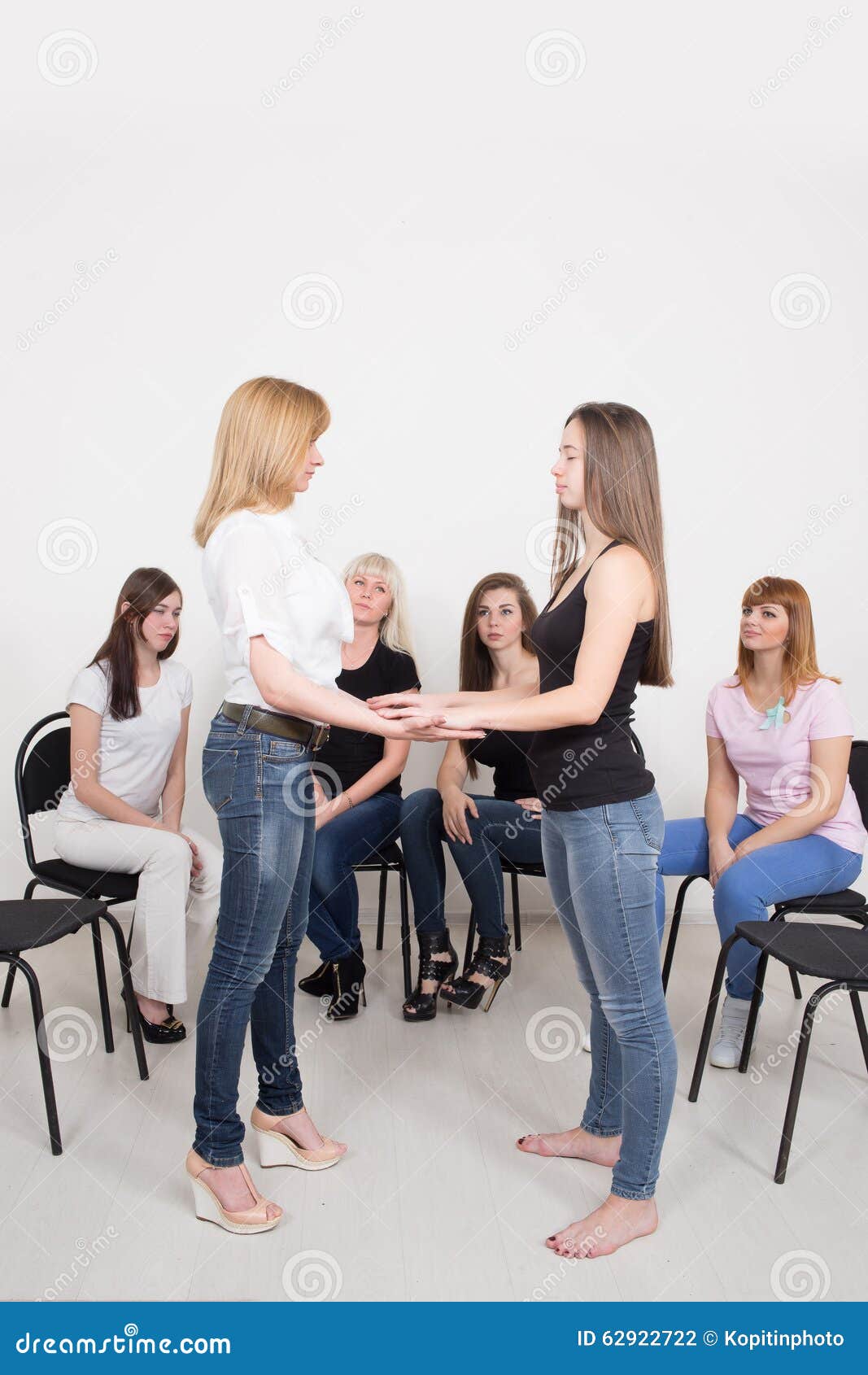 Coach and Support Group during Psychological Stock Photo - Image of ...