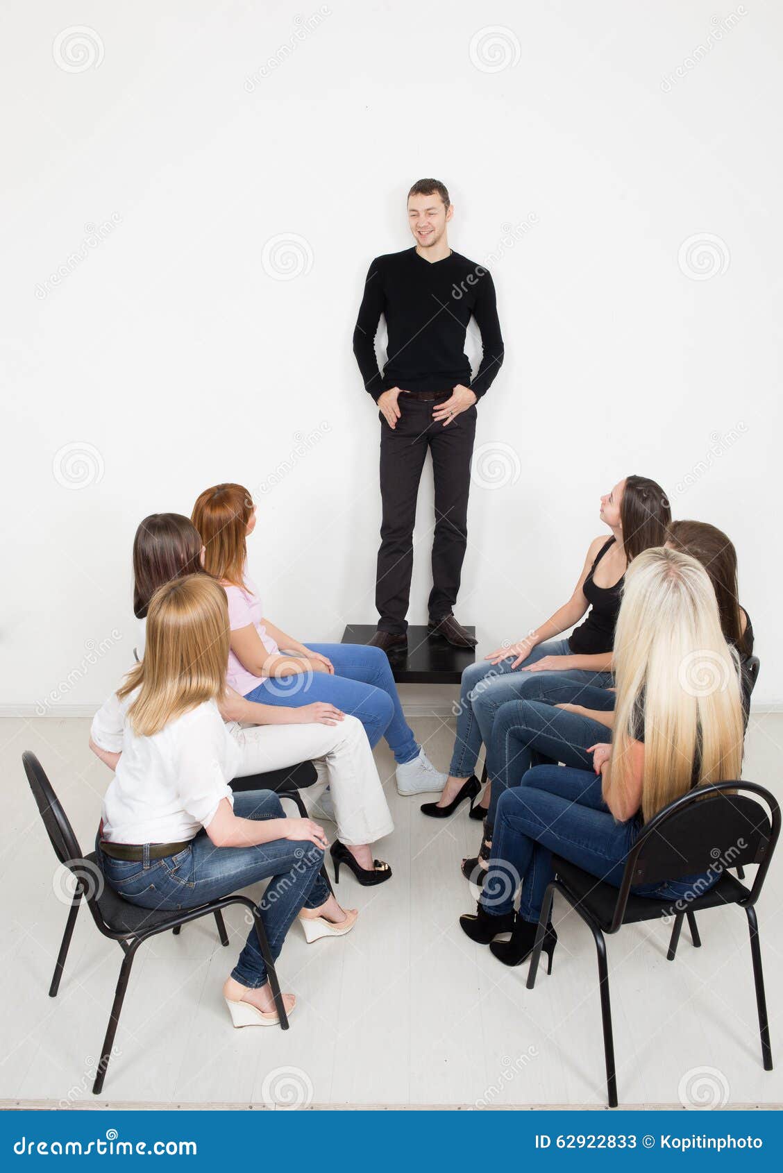 Coach and Support Group during Psychological Stock Image - Image of ...