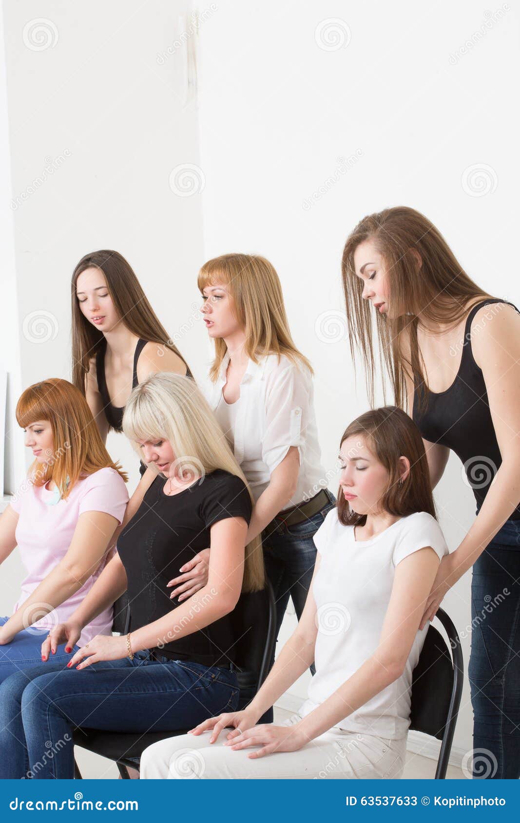 Coach and Support Group during Psychological Stock Image - Image of ...