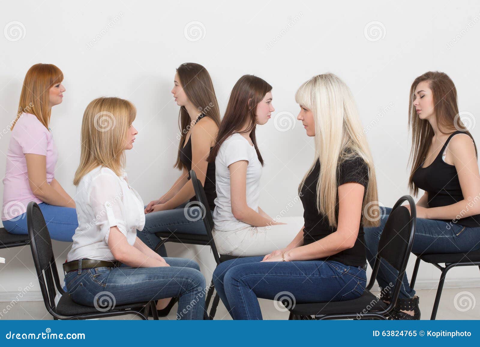 Coach and Support Group during Psychological Stock Image - Image of ...