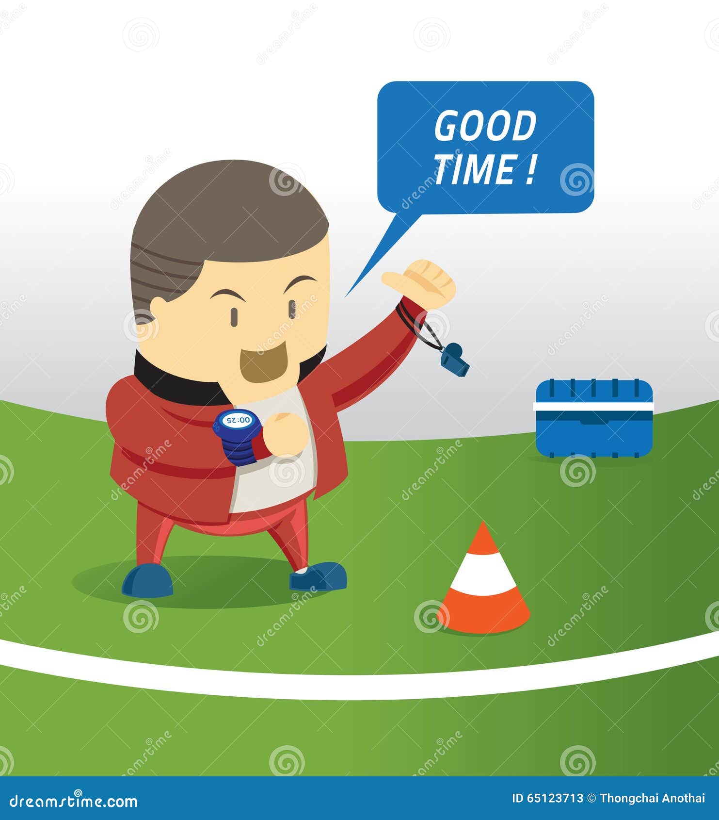 Coach time watching stock vector. Illustration of ball - 65123713