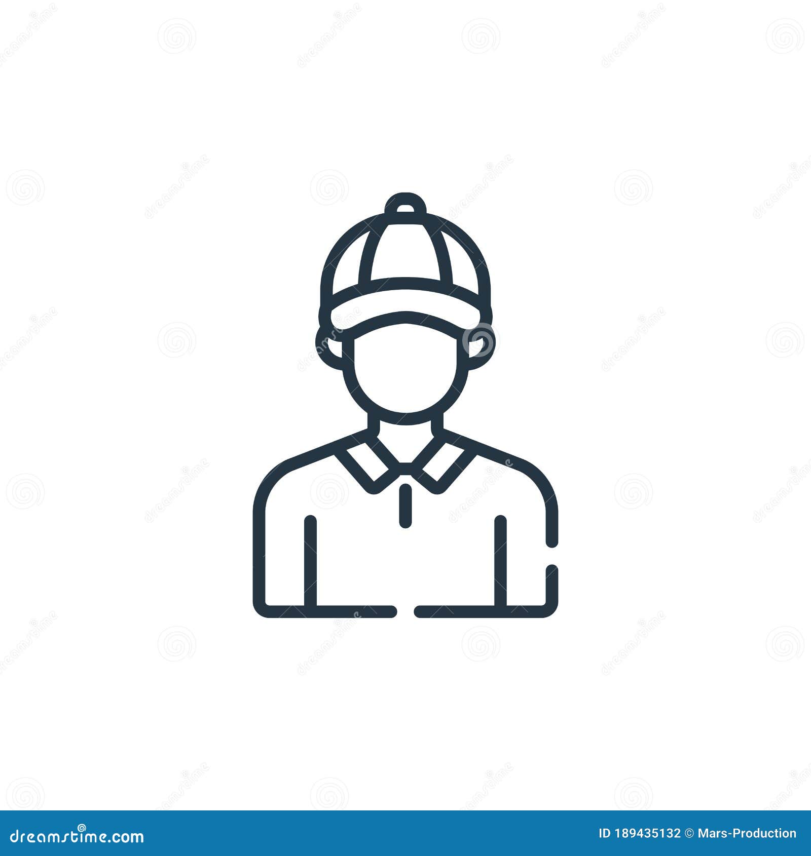 Coach Vector Icon Isolated on White Background. Outline, Thin Line ...