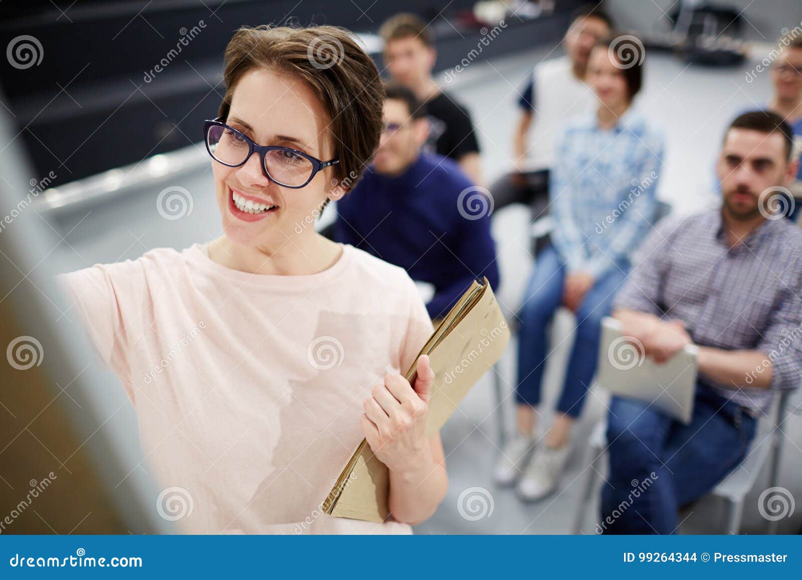 Coach by whiteboard stock photo. Image of business, teaching - 99264344