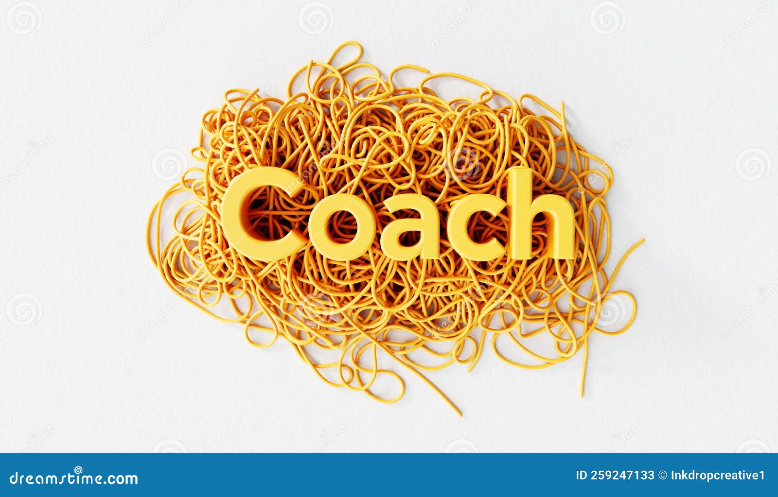 Coach Word on a Tangled Pile of String. Mental Health and Personal ...