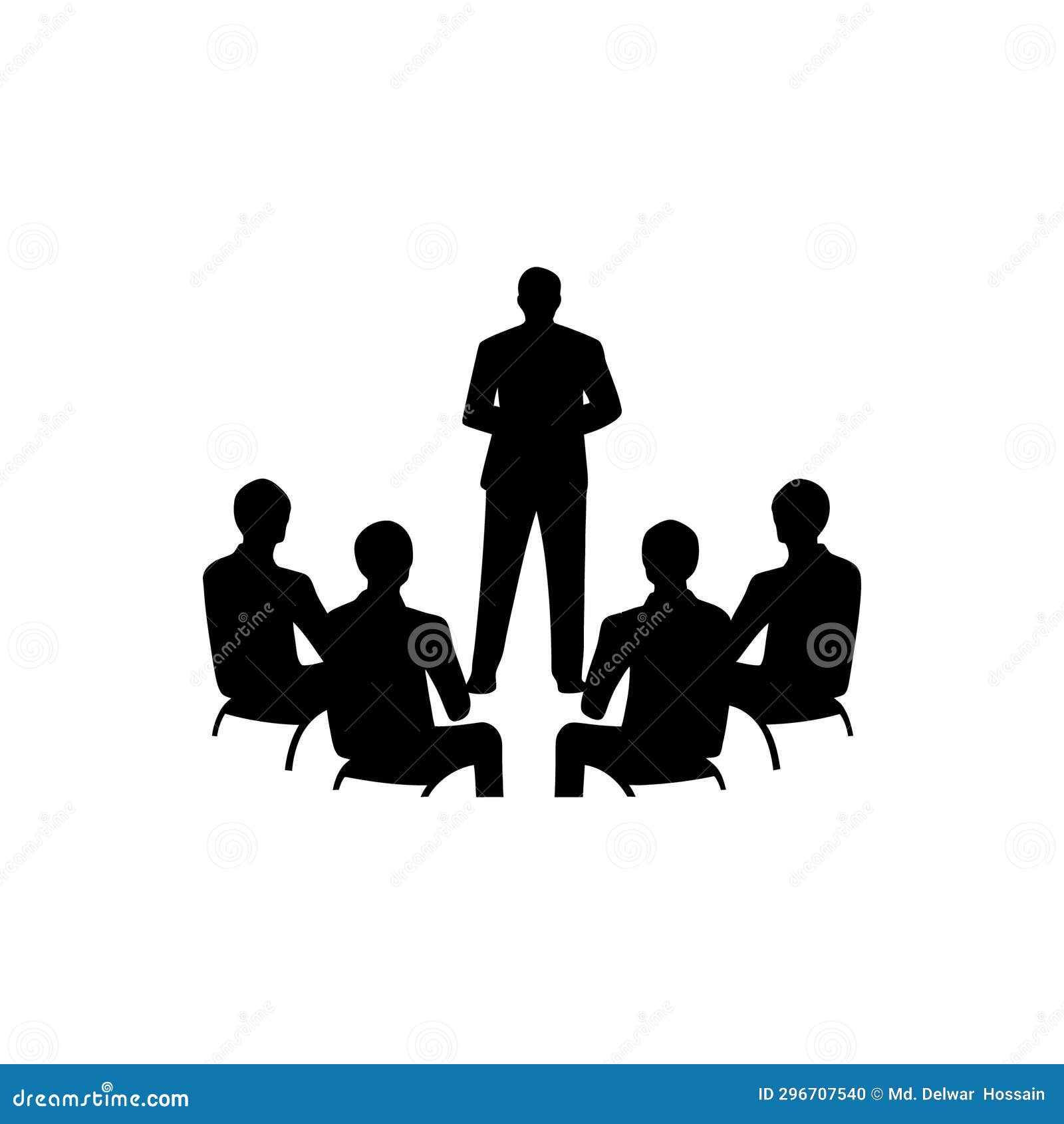 Coaches Meeting Icon stock illustration. Illustration of vector - 296707540