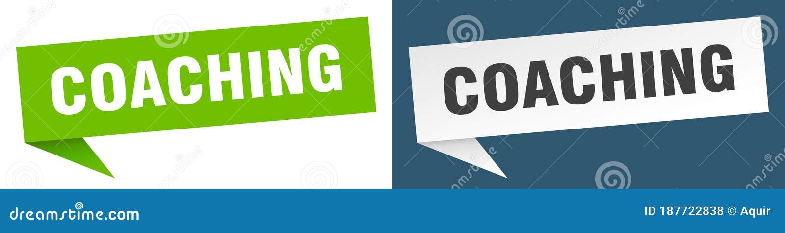 Coaching Banner. Coaching Speech Bubble Label Set Stock Vector ...