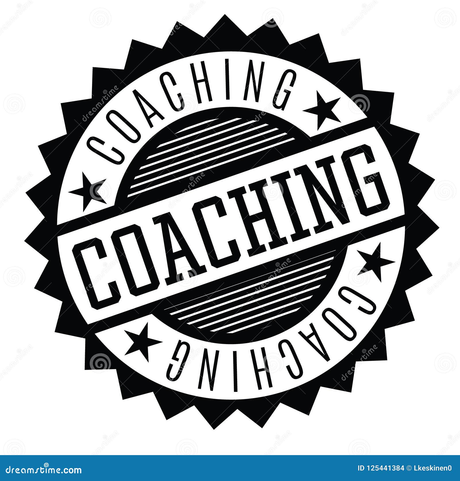 Coaching stamp on white stock vector. Illustration of rubber - 125441384